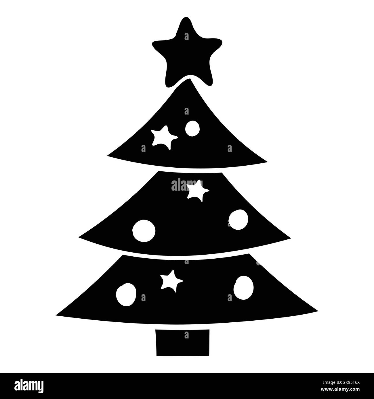 Decorated christmas trees Vector Illustration for christmas element ...