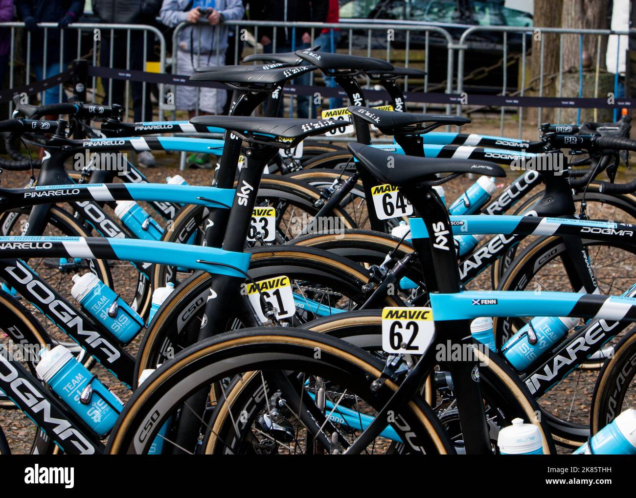 - Team Sky's bikes lined up ready for the race Stock Photo - Alamy