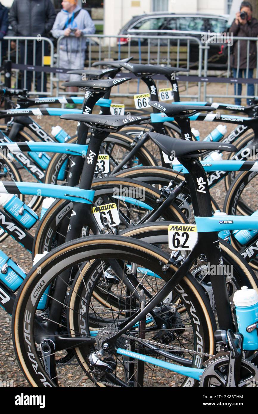 - Team Sky's bikes lined up ready for the race Stock Photo - Alamy
