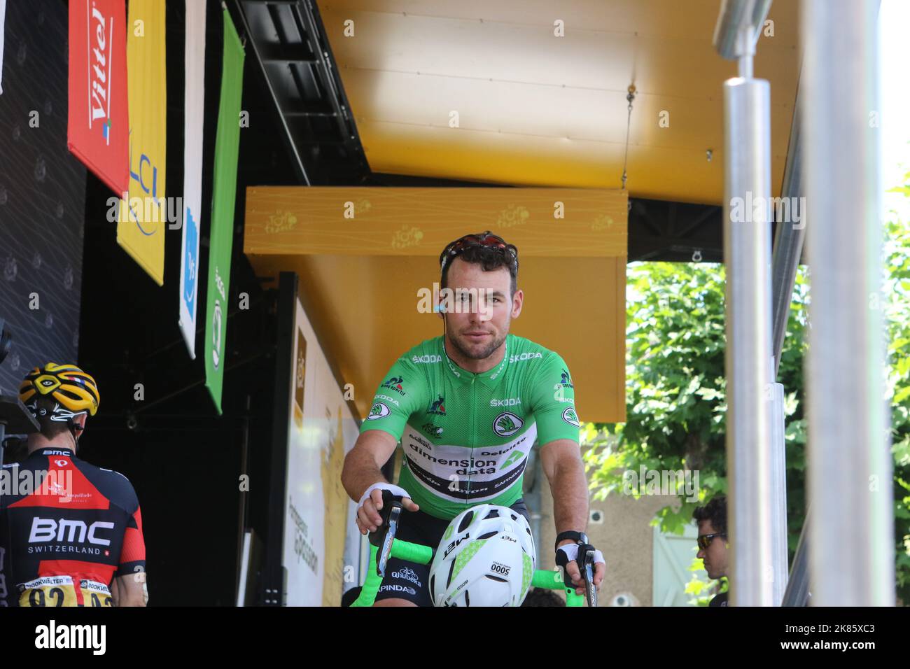Mark Cavendish GB Dimension Data at sign on Stock Photo - Alamy