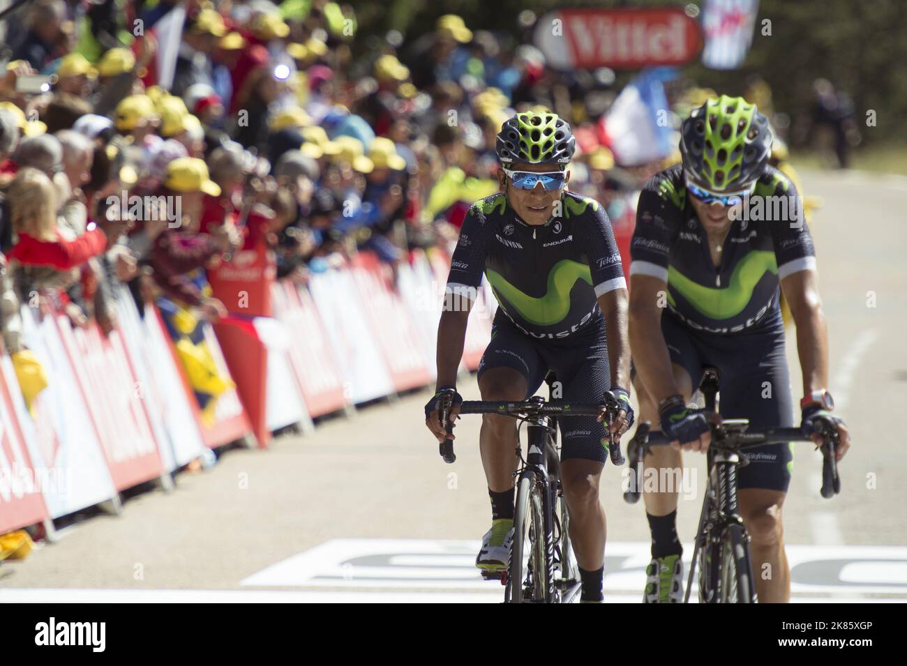 Nairo Quintana (COL) Team Movistar- finishes in 17th position just ...