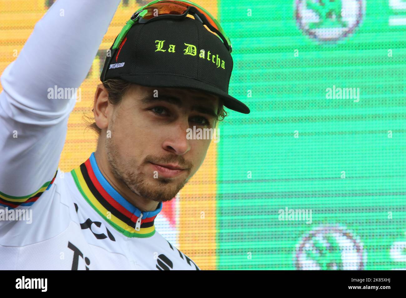 Peter Sagan of Tinkoff Team keeps the green points leader's jersey ...