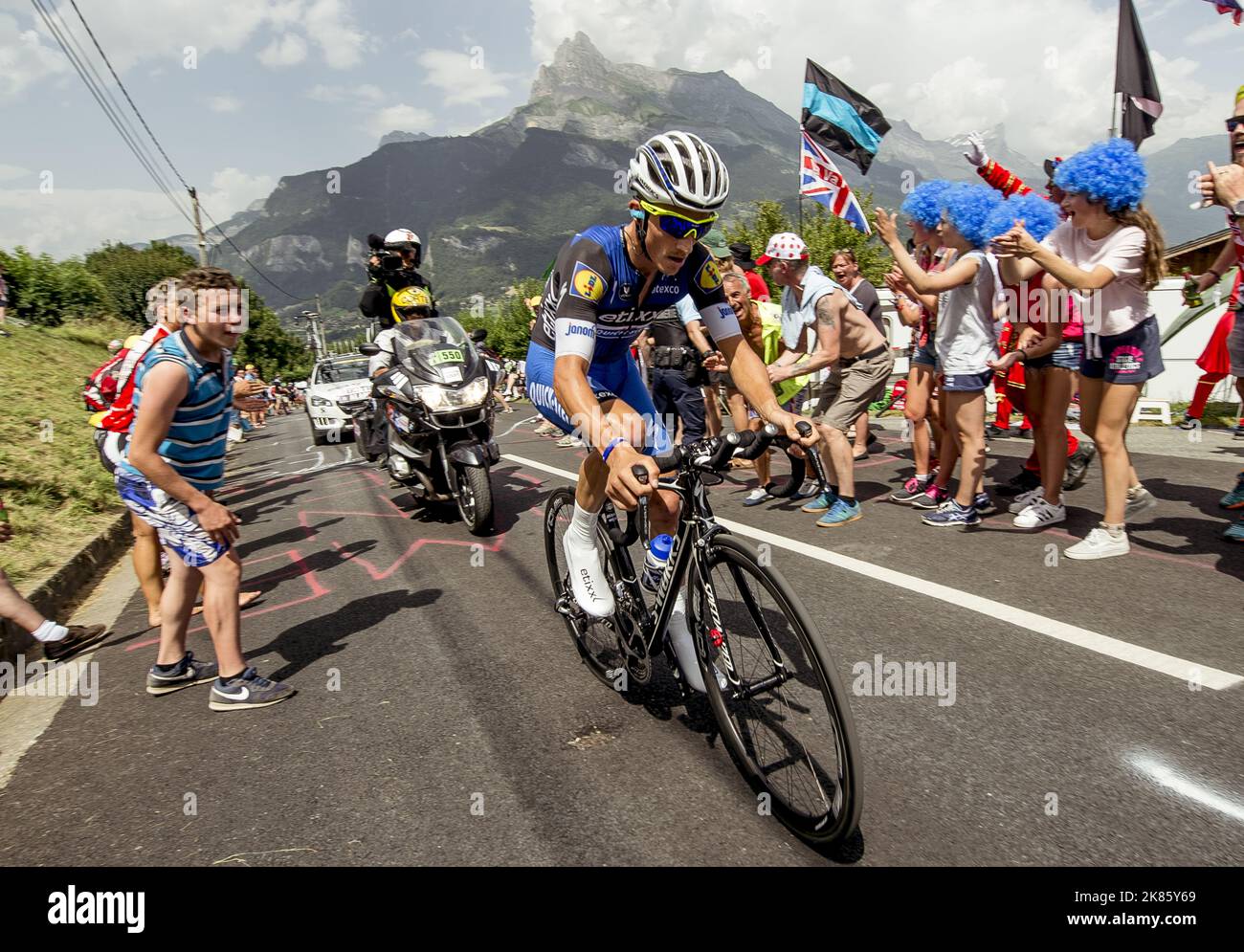 France's Julian Alaphilippe Team Etixx Quick Step climbs the Cote de ...