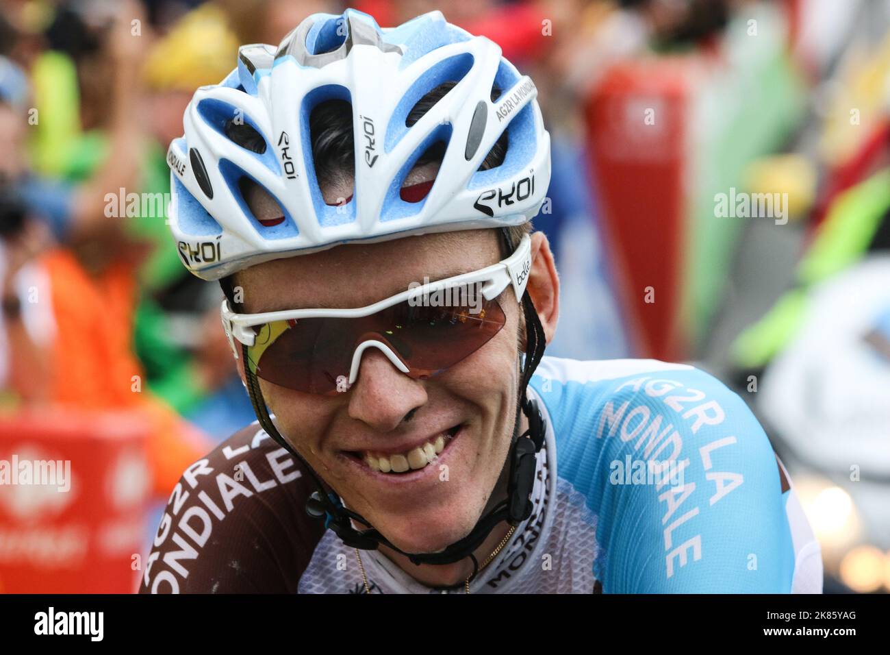 France's Romain Bardet Team AG2R La Mondiale wins the stage crossing ...