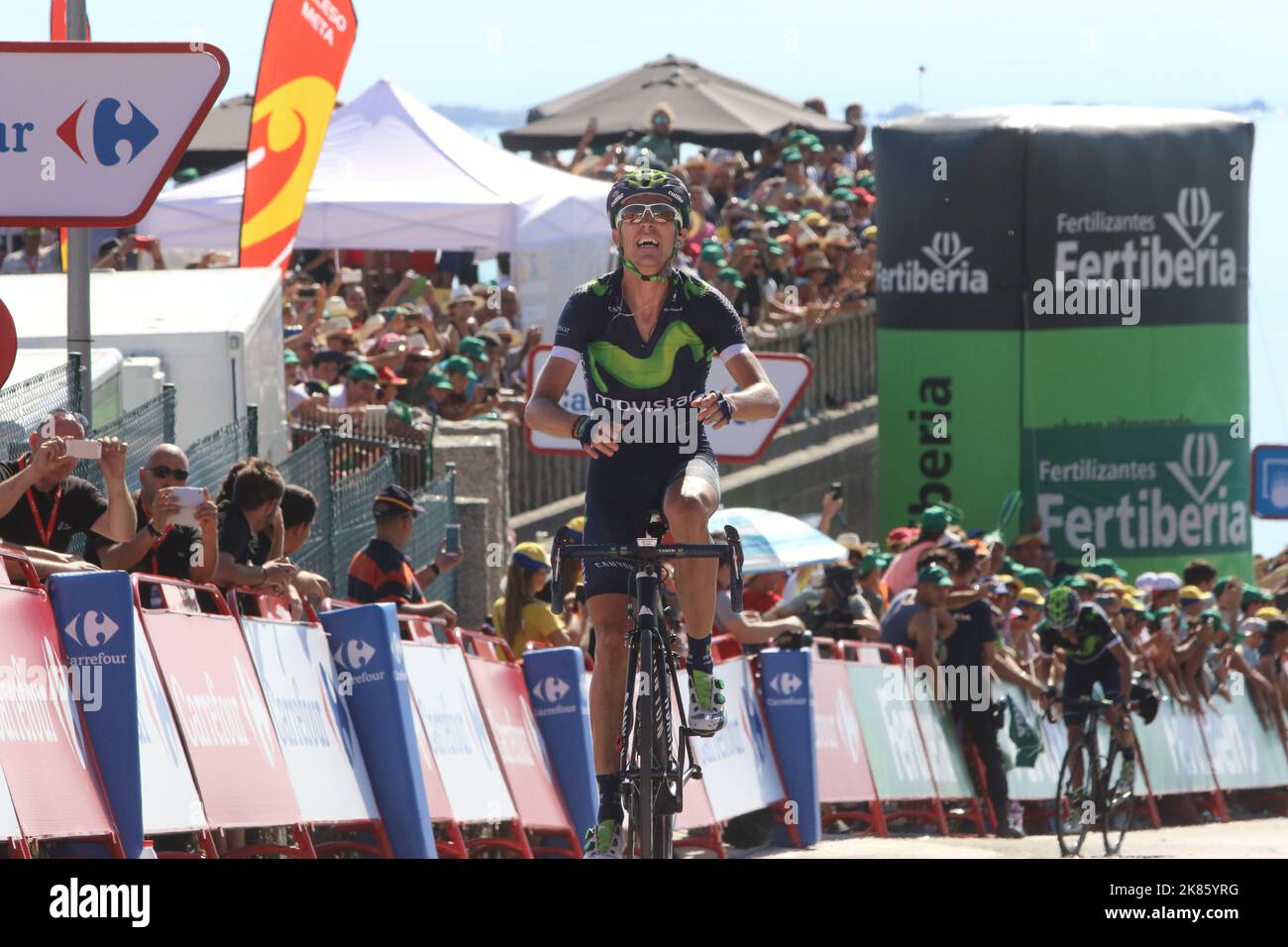 Ruben Fernandez Spain Movistar in 2nd also celebrates as he knows he ...