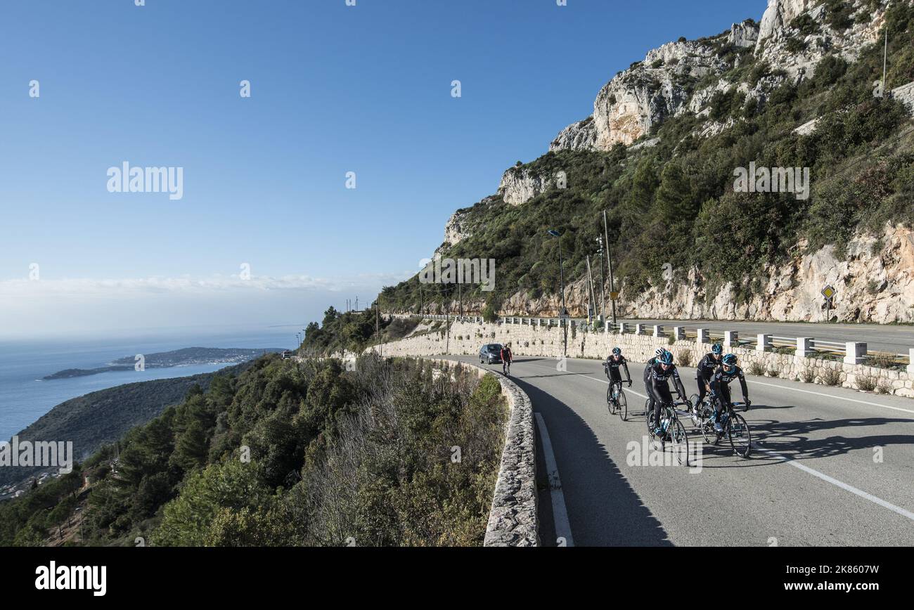 Three-time Tour de France winner Chris Froome, Wouter Poels, Salvatore ...