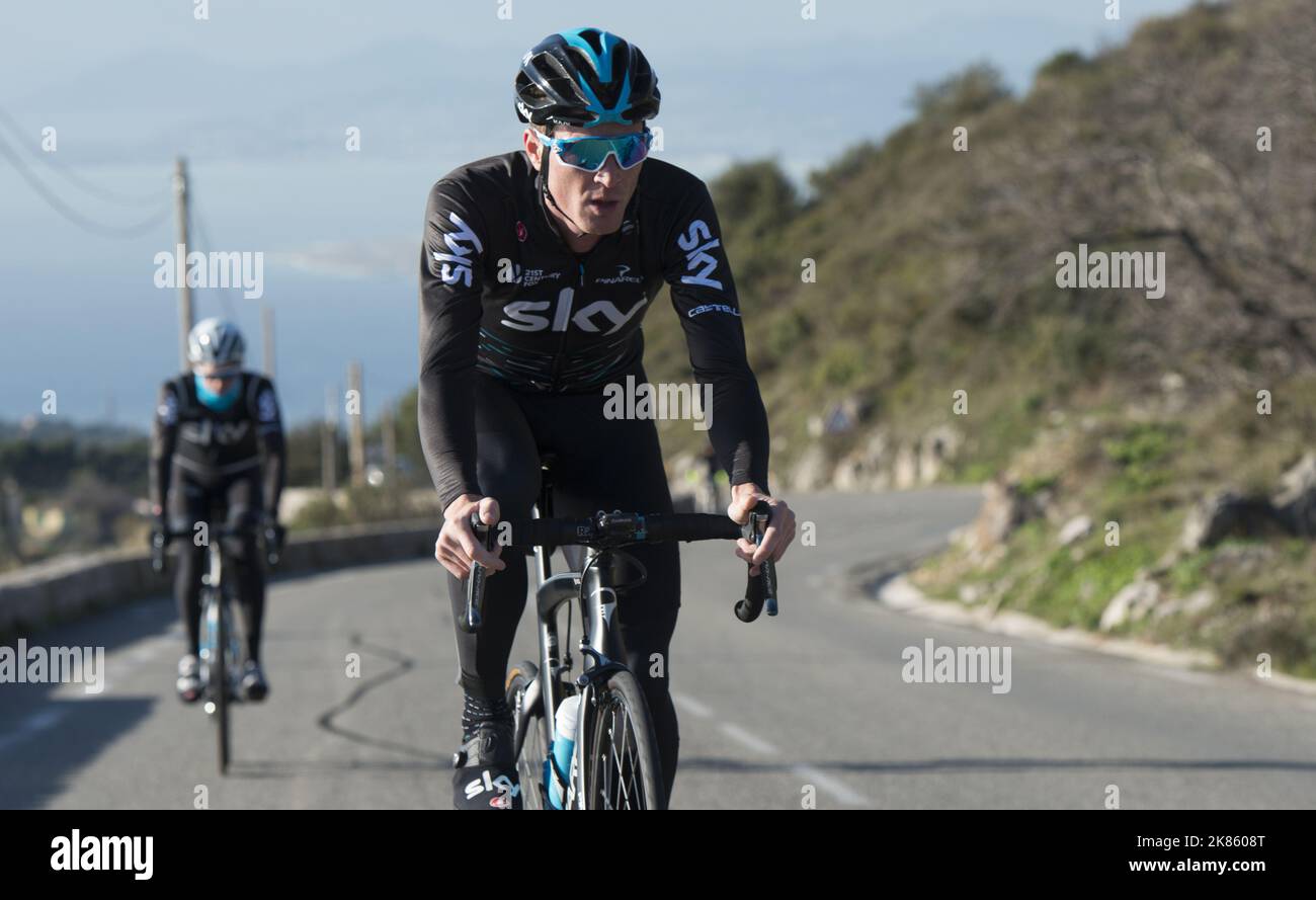 Italy's Salvatore Puccio climbing the Col D'Eze and the Col de la ...