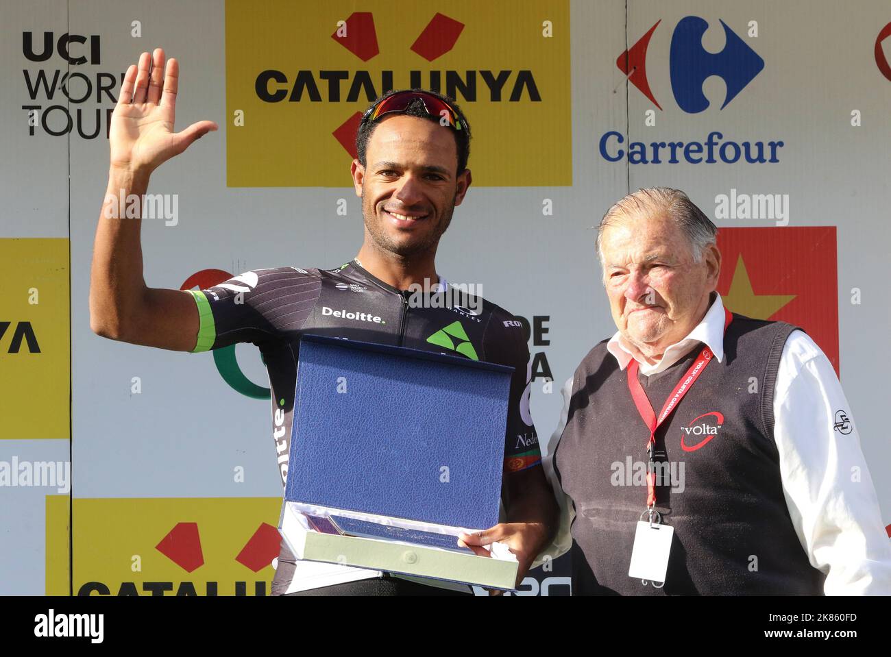 Helen Berhane of Dimension Data team wins prize for his break today ...