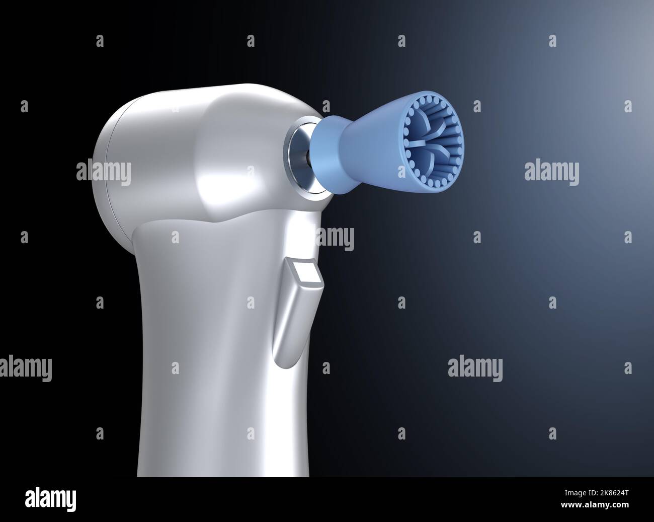 Handpiece with professional polishing brush. Medically concept 3D ...