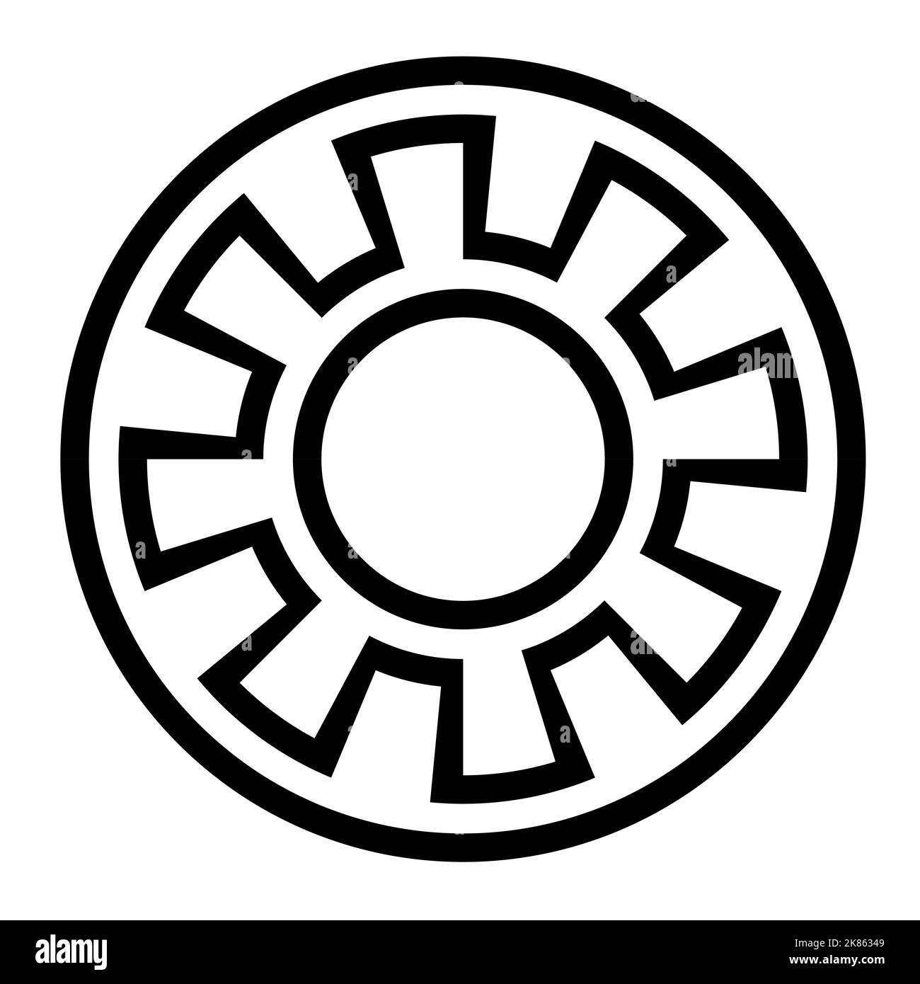 Greek round frame. Ancient Greek key black frame pattern, round antique ...