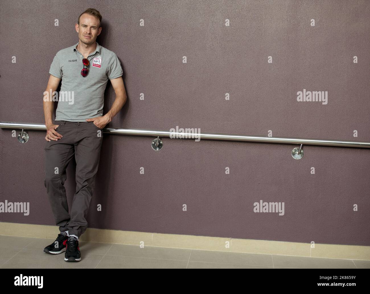 Norwegian rider Alexander Kristoff -Team UAE Emirates attends a press ...