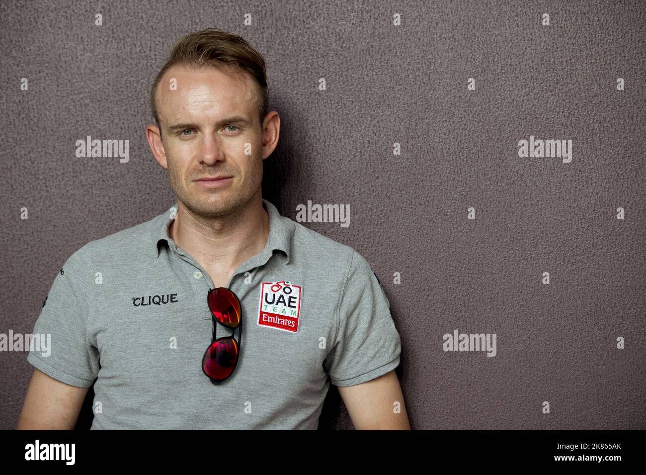 Norwegian rider Alexander Kristoff -Team UAE Emirates attends a press ...
