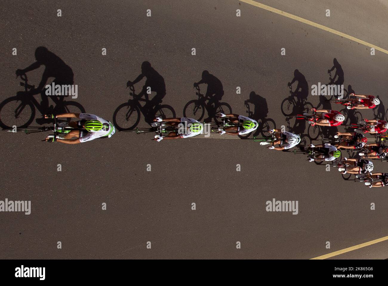 The peleton at the base of the Al Jabal Street (Bousher Al Amerat ...