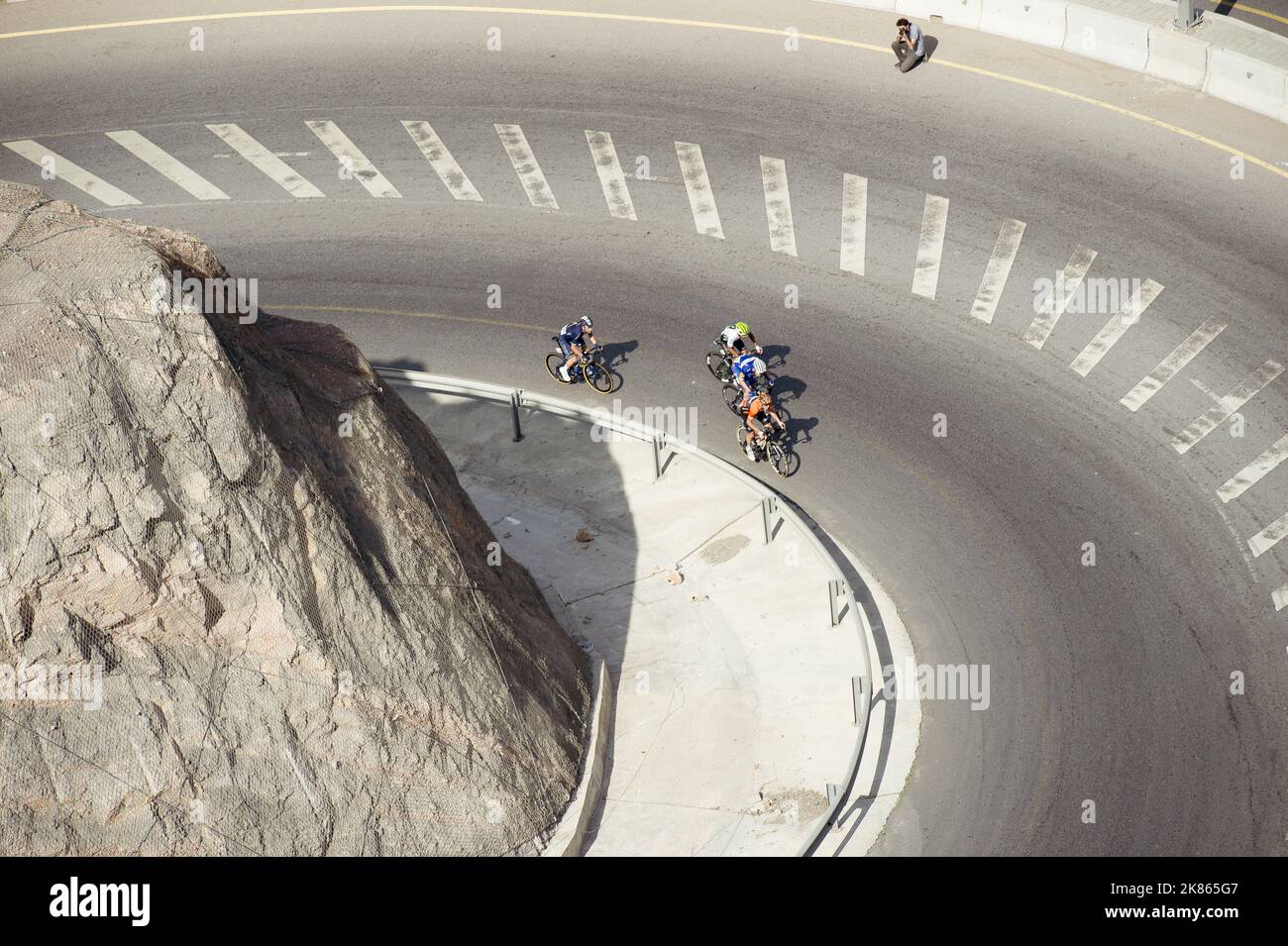 The peleton at the base of the Al Jabal Street (Bousher Al Amerat ...