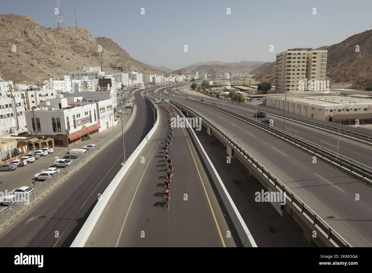 The peleton at the base of the Al Jabal Street (Bousher Al Amerat ...