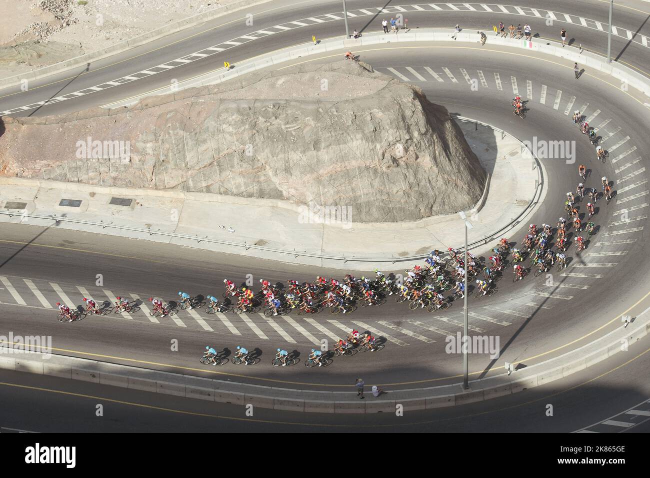 The peleton at the base of the Al Jabal Street (Bousher Al Amerat ...