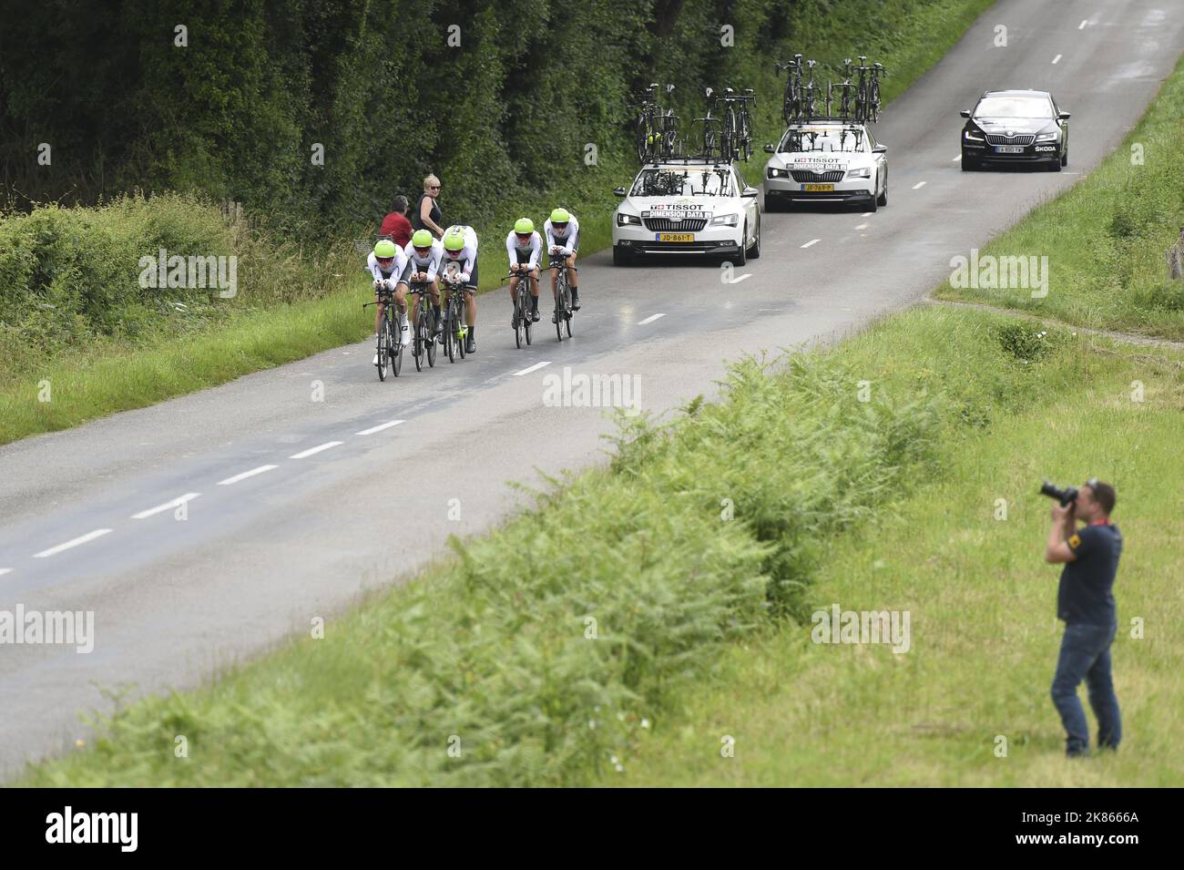Team Dimension data in the team Time Trial Stock Photo - Alamy