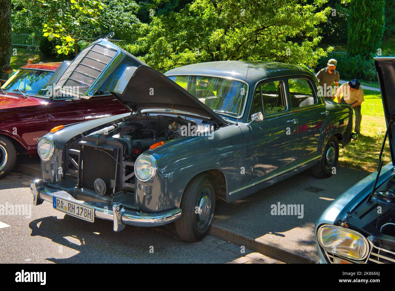 BADEN BADEN, GERMANY - JULY 2022: gray grey Mercedes-Benz W120 W121 ...