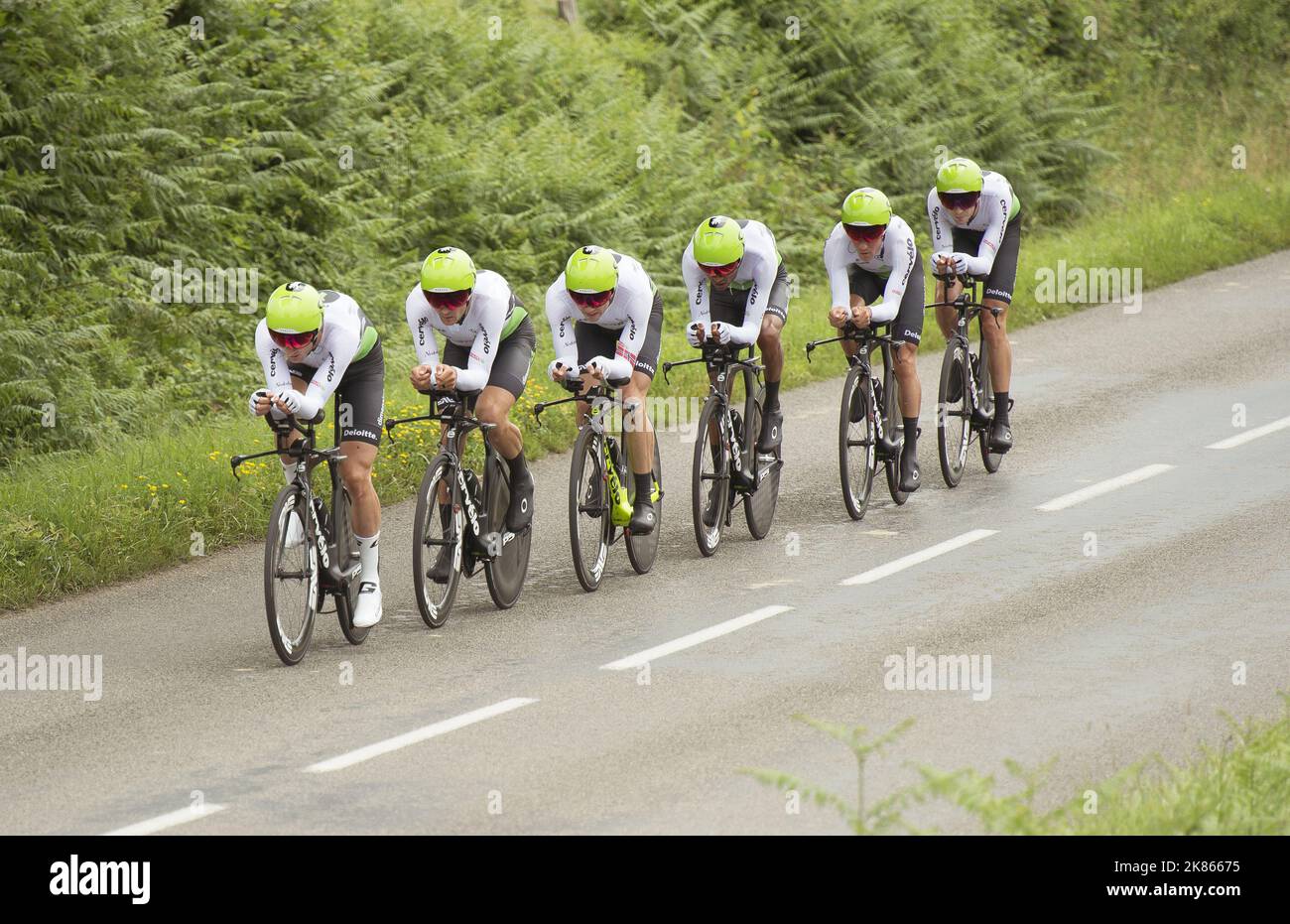 Team Dimension data in the team Time Trial Stock Photo - Alamy