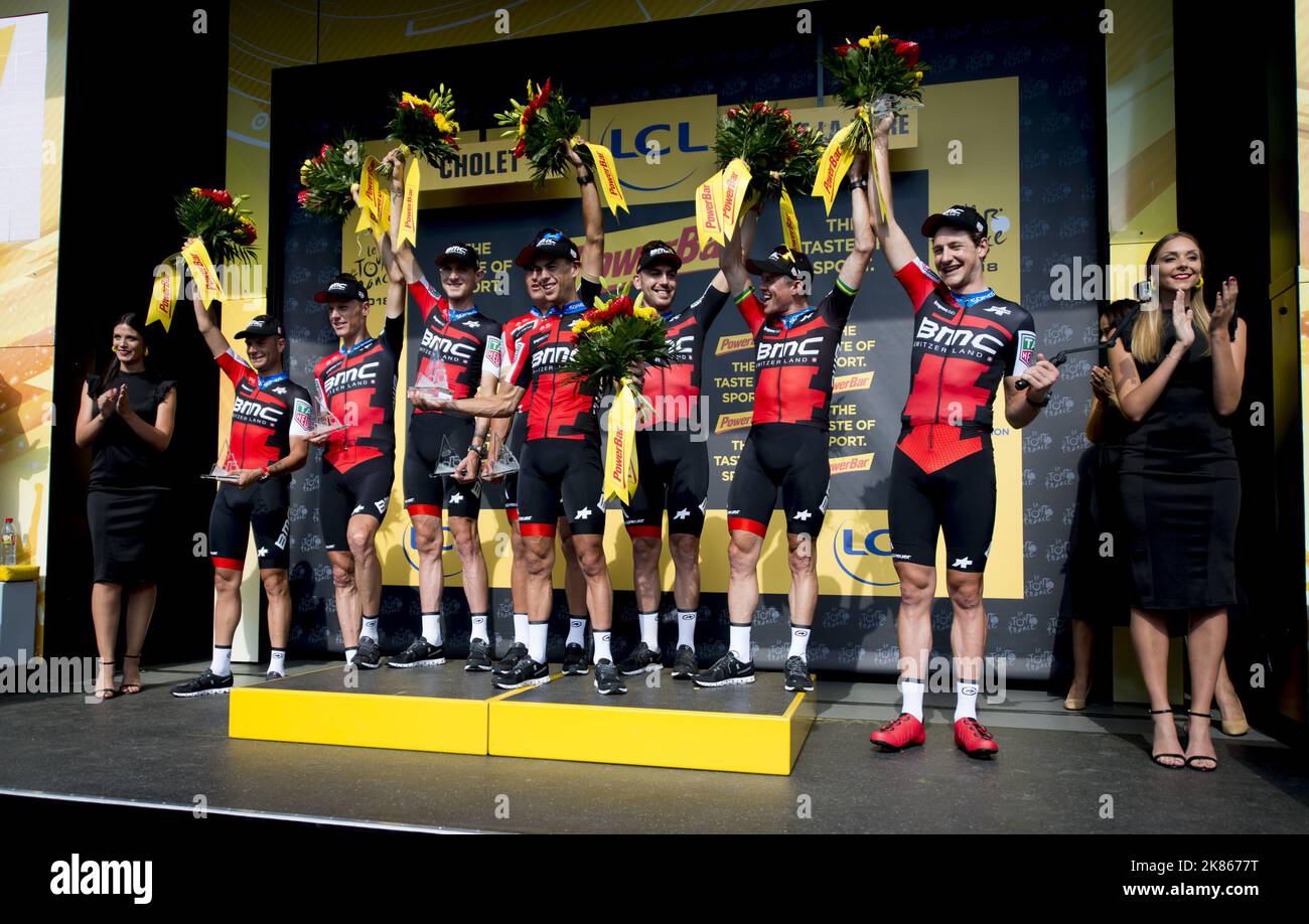 Tour de France 2018 -Stage 3 - Cholet - Team Time Trial BMC Racing Team ...