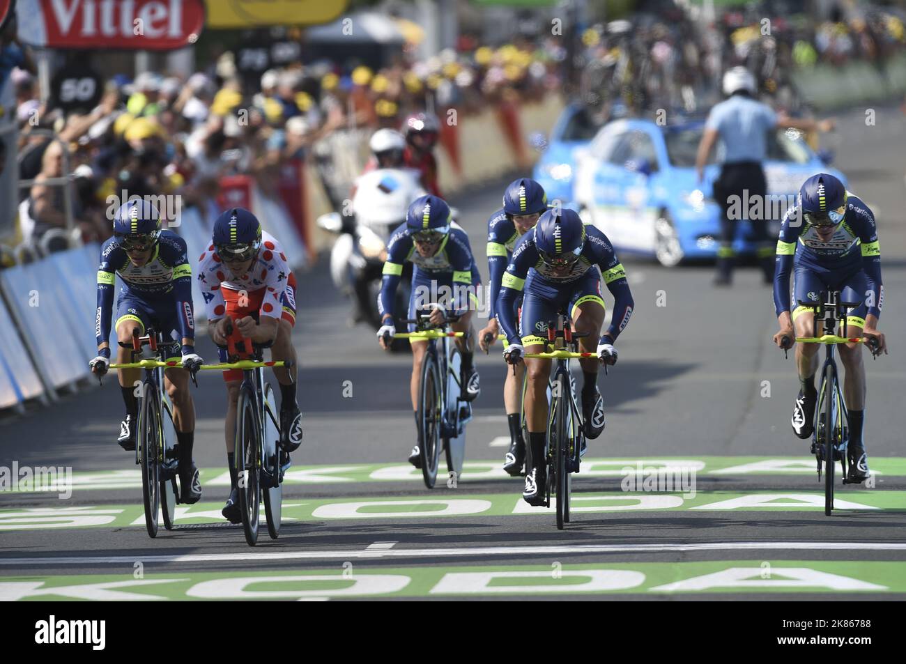 Groupe Wanty Gobert cross the finish line Stock Photo - Alamy