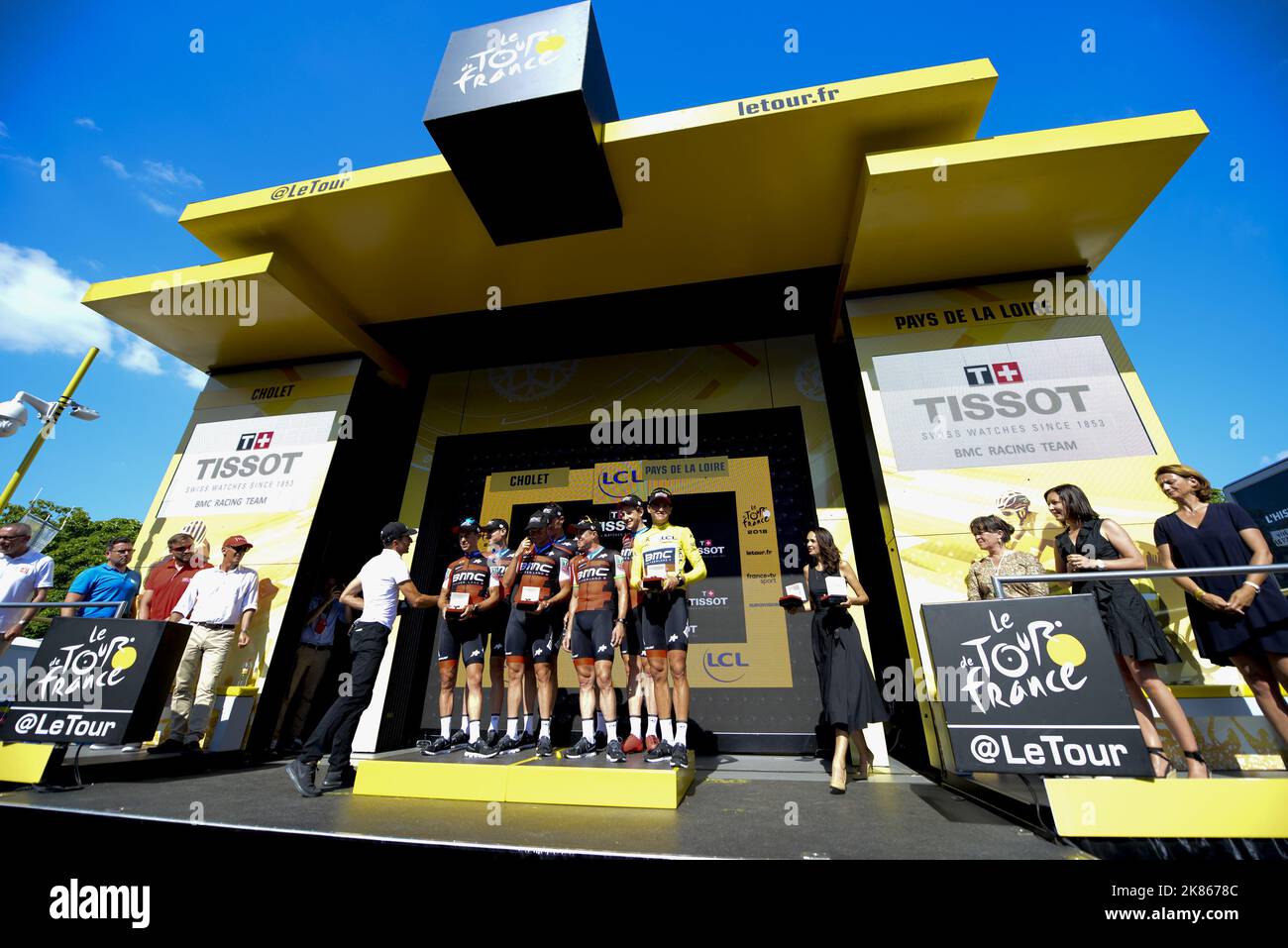 Tour de France 2018 -Stage 3 - Cholet - Team Time Trial BMC Racing Team ...