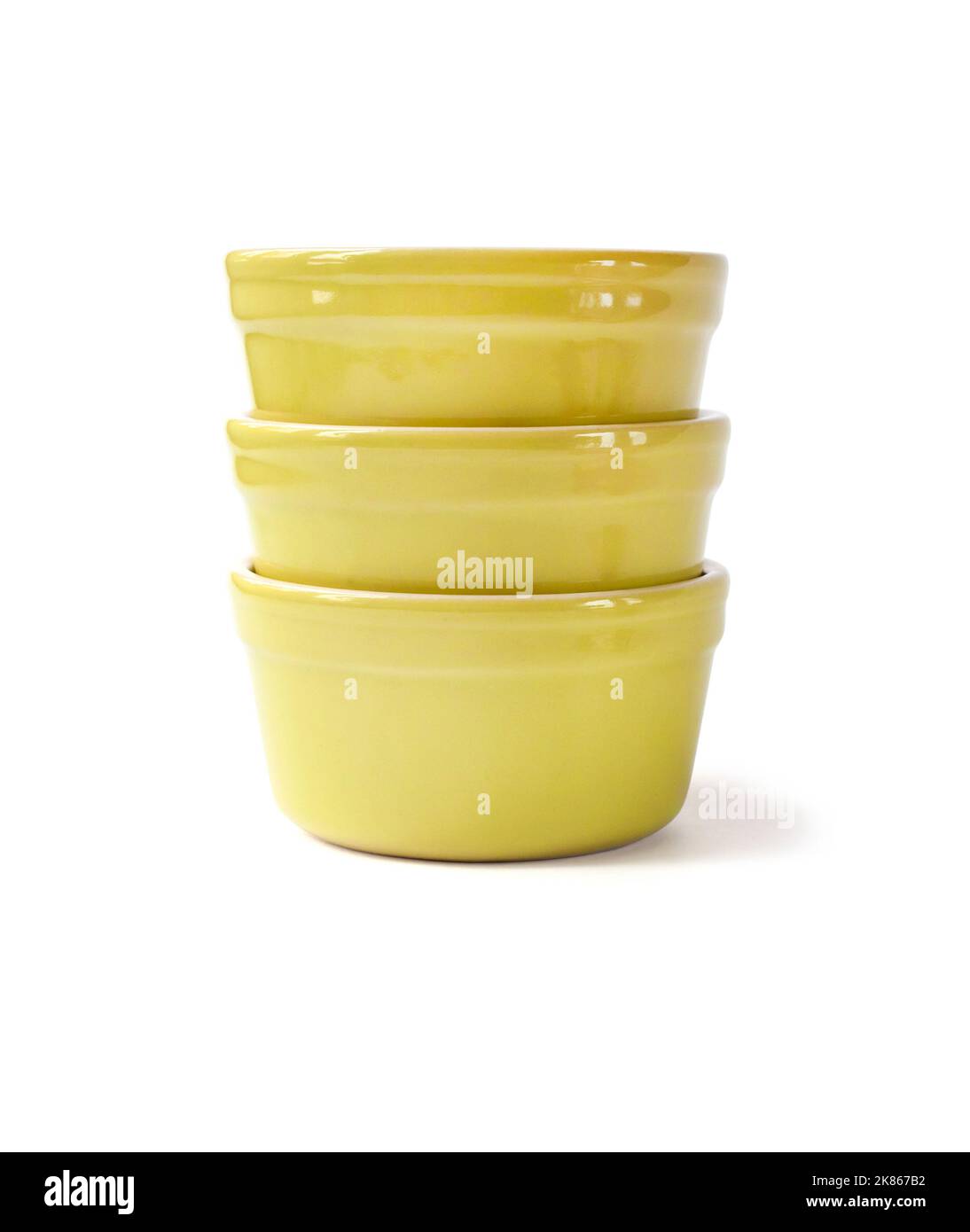 Glazed ceramic pots for cooking on a white background with clipping ...