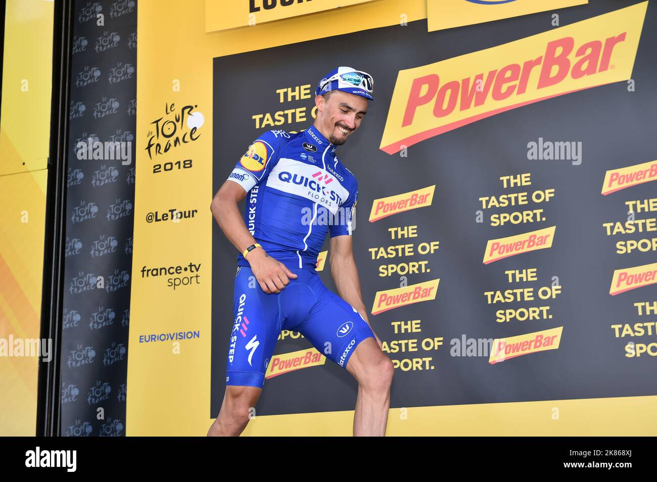 Julian Alaphilippe Quick Step steps on to a happy podium as stage ...