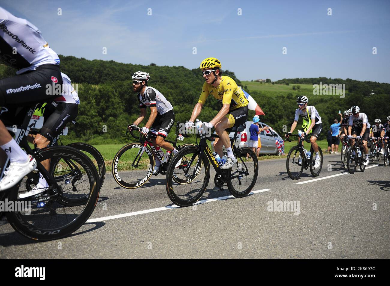 Great Britain's Geraint Thomas team Sky retains the overall lead in the ...