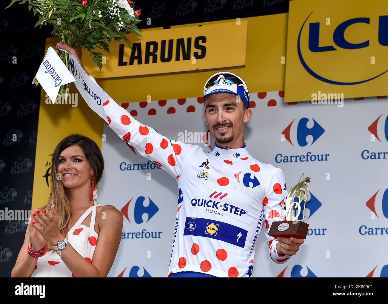 Julian Alaphilippe (Quick-step Floors) claims another polka dot jersey ...