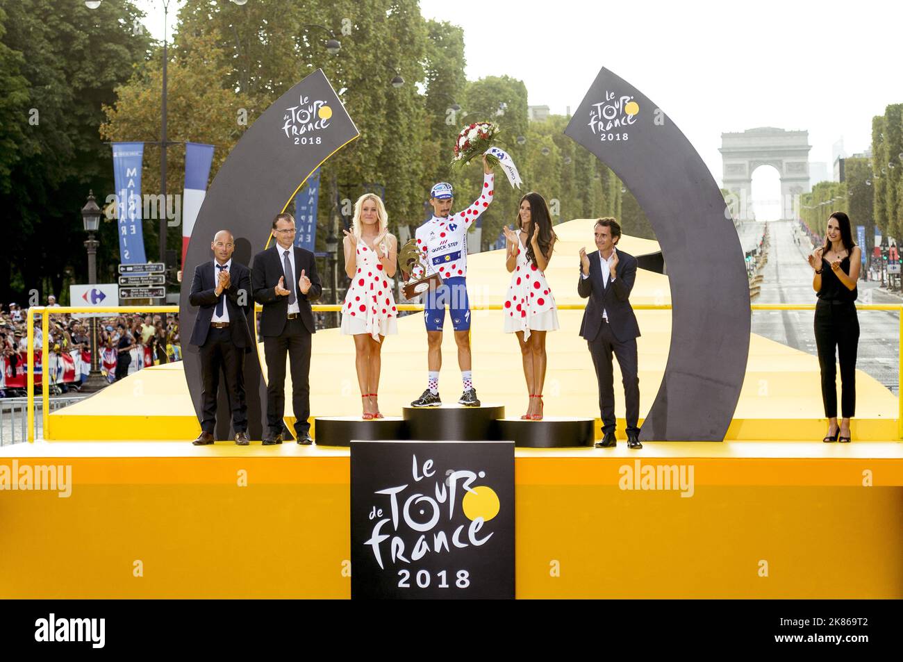 France's Julian Alaphilippe wins the overall mountain category on the ...