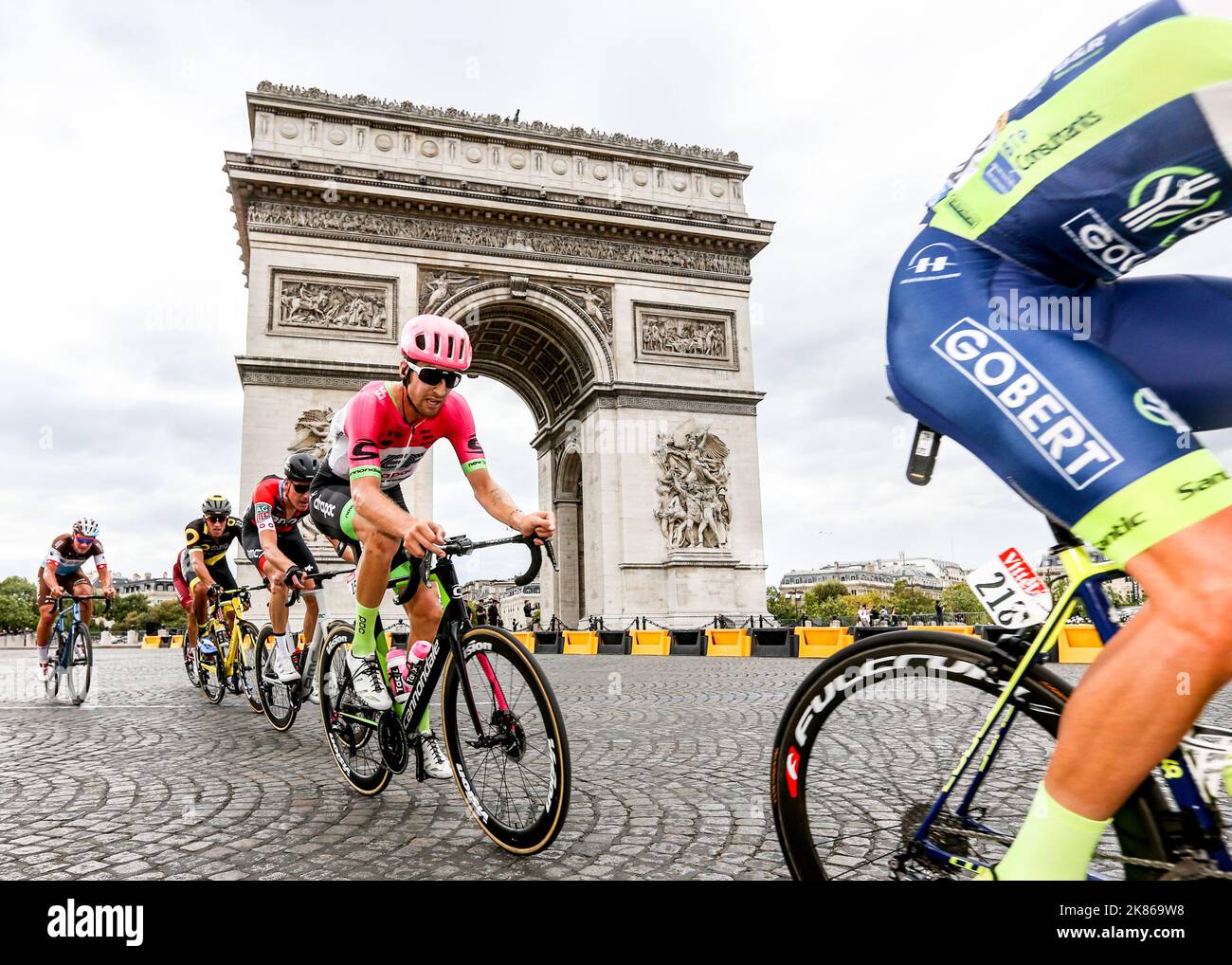 Taylor Phinney (EF Education First Drapac) in the break away riding ...