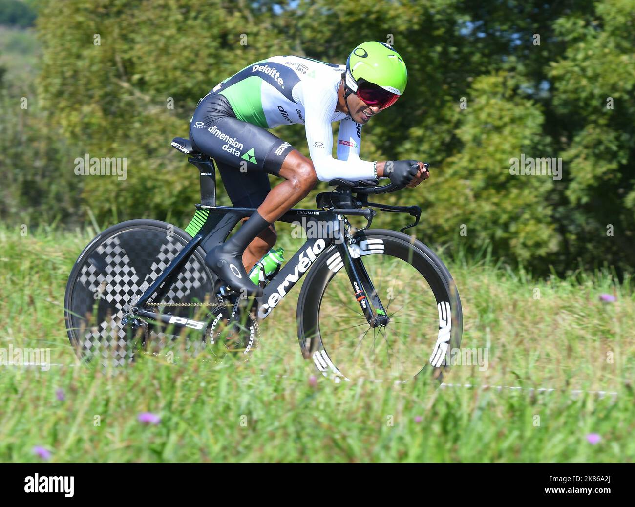 Amanuel Gebreigzabhier of Eritrea and Team Dimension Data during the ...