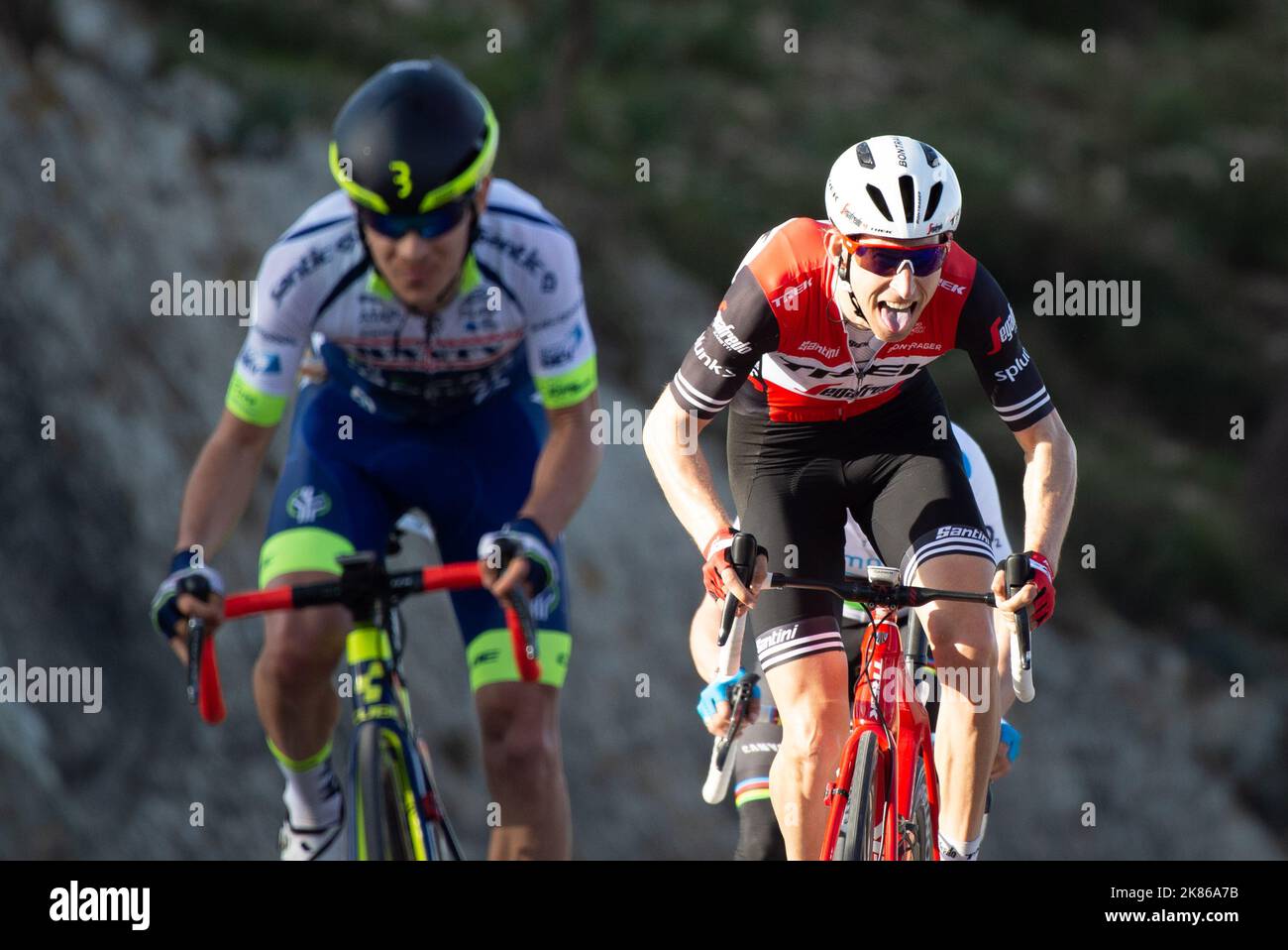 Guillaume Martin (Wanty-Groupe Gobert) and Bauke Mollema (Trek ...