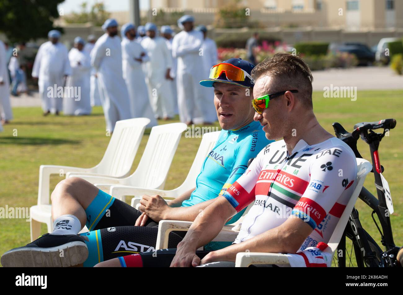 Alexander Kristoff of team UAE Emirates wins the stage in a sprint ...