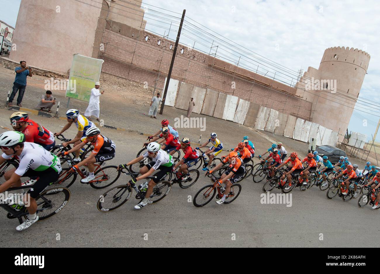 Tour of Oman Stage 1, Al Sawadi Beach to Suhar Corniche Stock Photo - Alamy