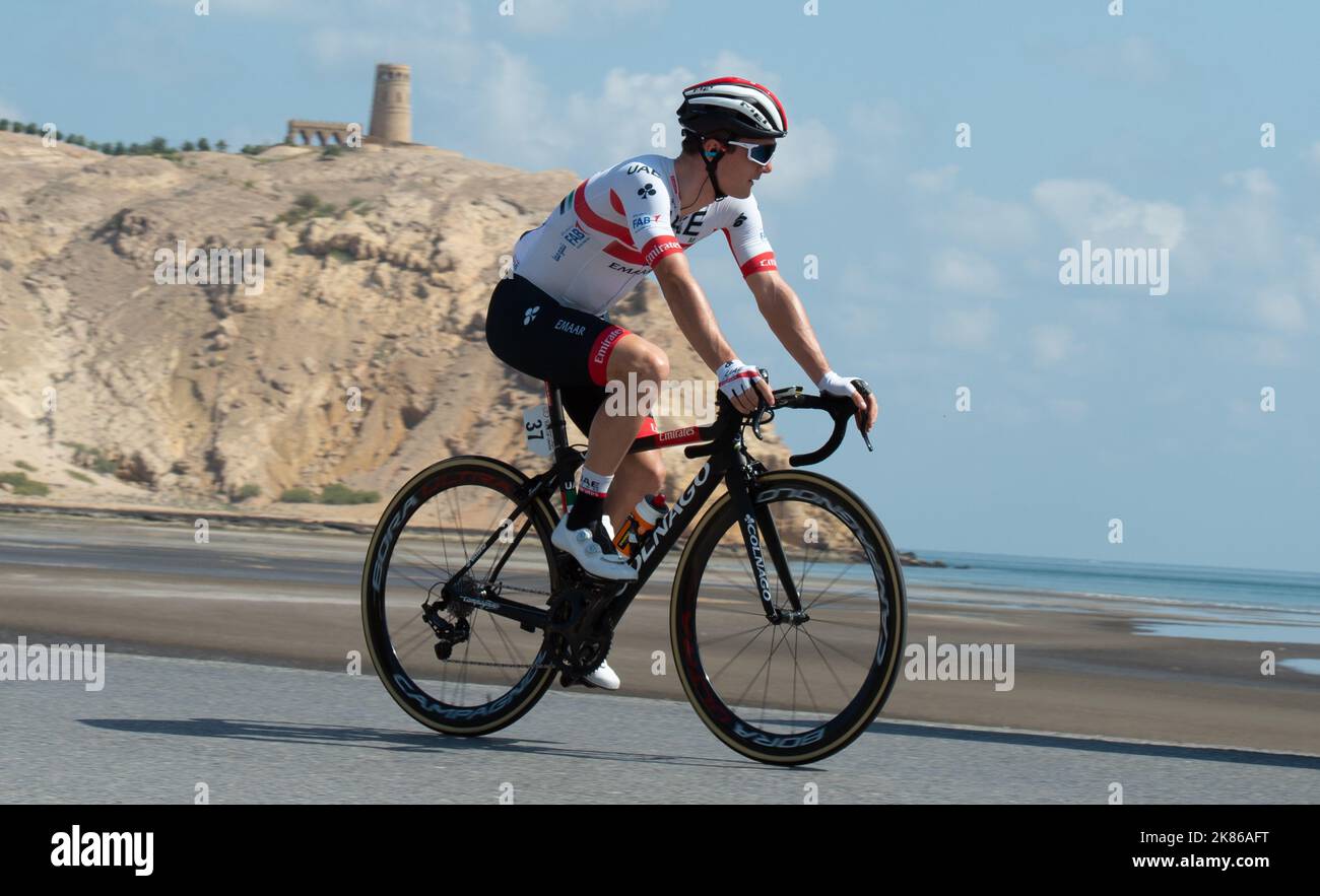 Tour of Oman Stage 1, Al Sawadi Beach to Suhar Corniche. Jan Polanc ...