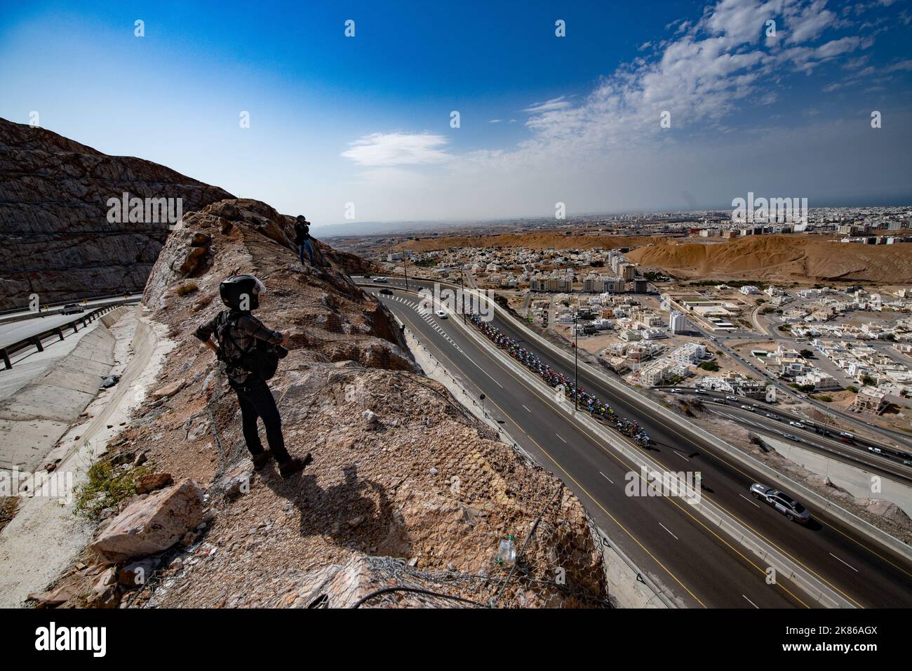 Tour of Oman Stage 2 - The Royal Cavalry of Oman to Al Bustan. Climbing ...