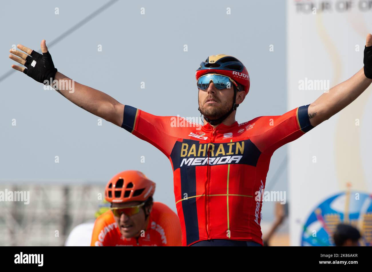 Sonny Colbrelli Bahrain Merida wins the stage in a sprint finish ...