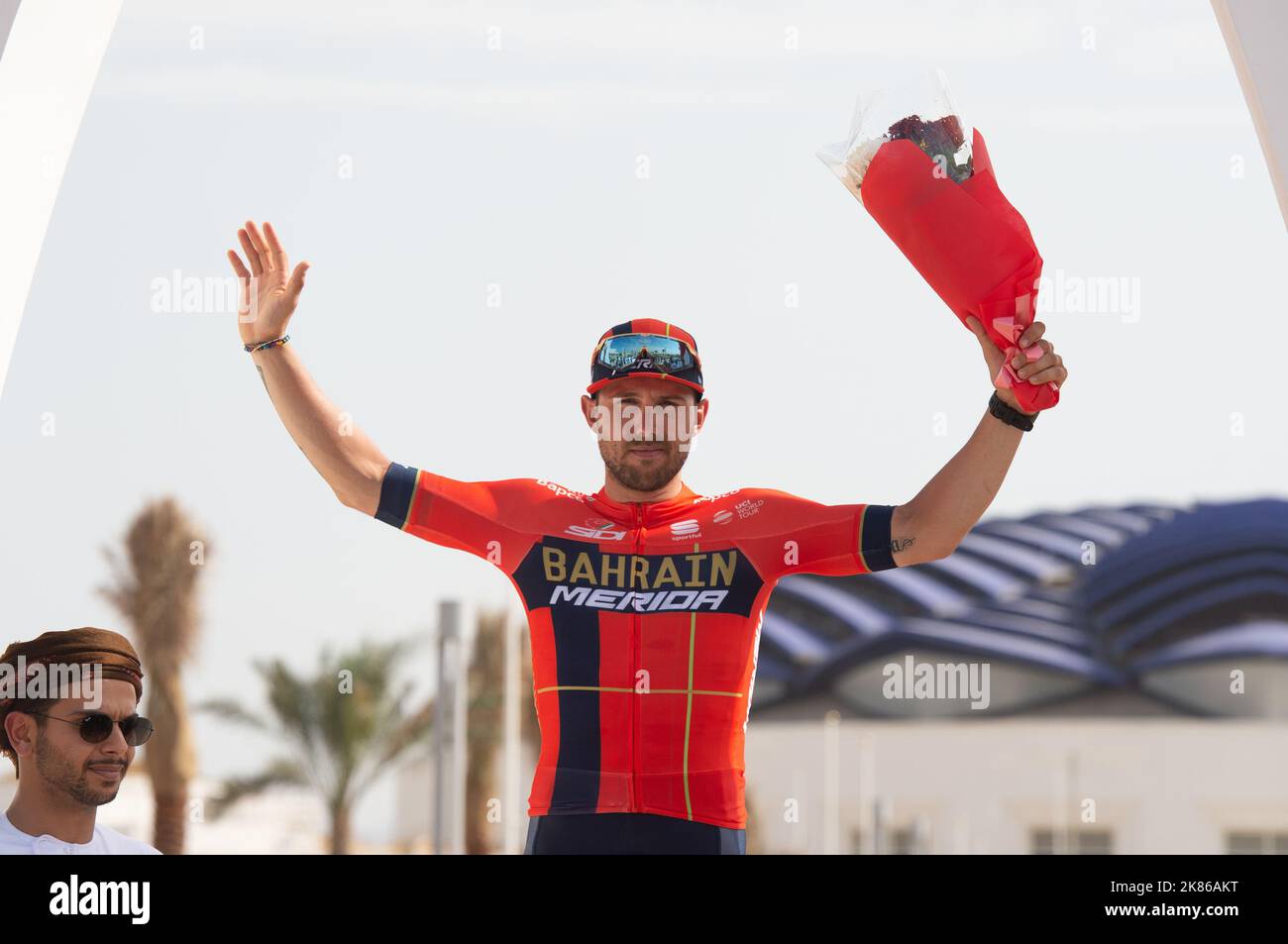 Sonny Colbrelli Bahrain Merida wins the stage in a sprint finish ...