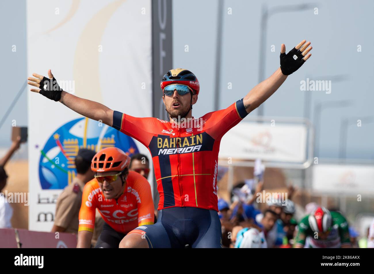 Sonny Colbrelli Bahrain Merida wins the stage in a sprint finish ...