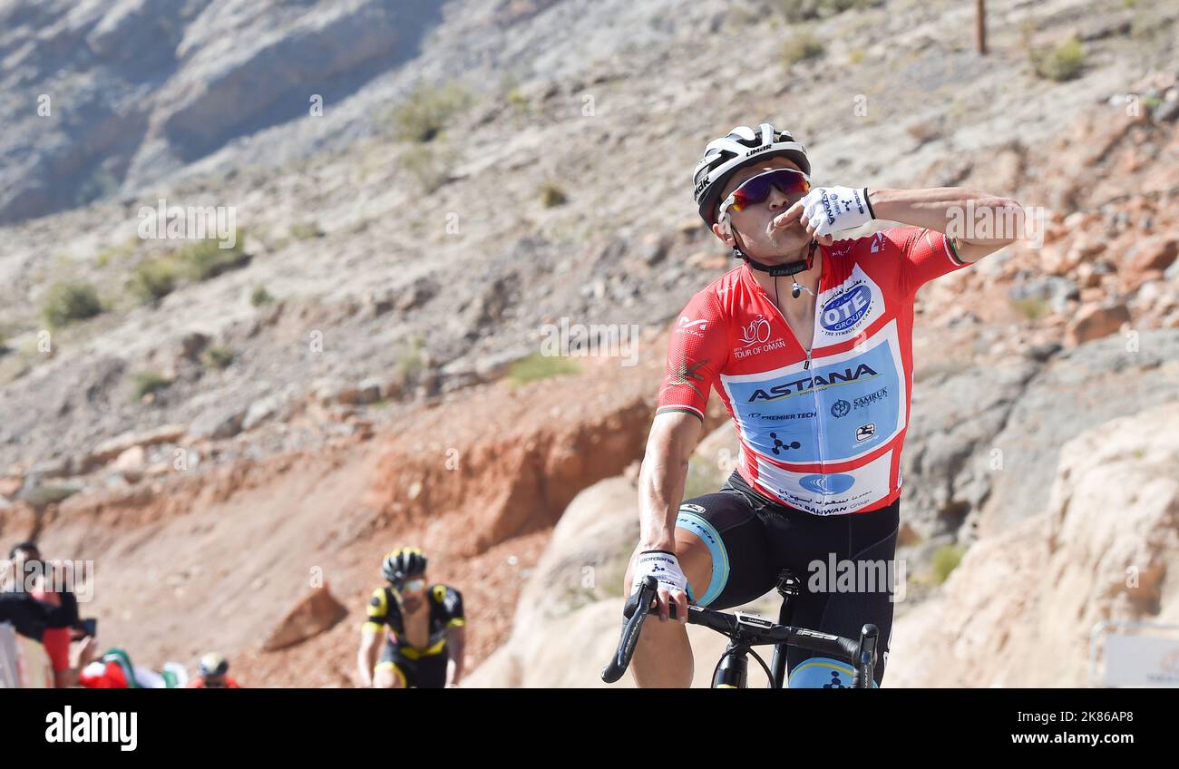 Alexey Lutsenko, team Astana, wins the stage in the final 200m of the ...