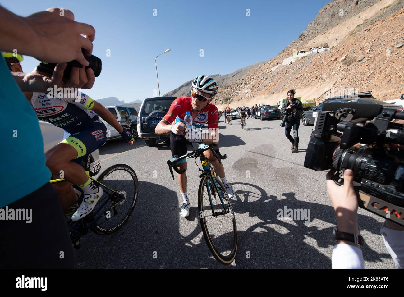 Alexey Lutsenko, team Astana, celebrates winning the stage Stock Photo ...