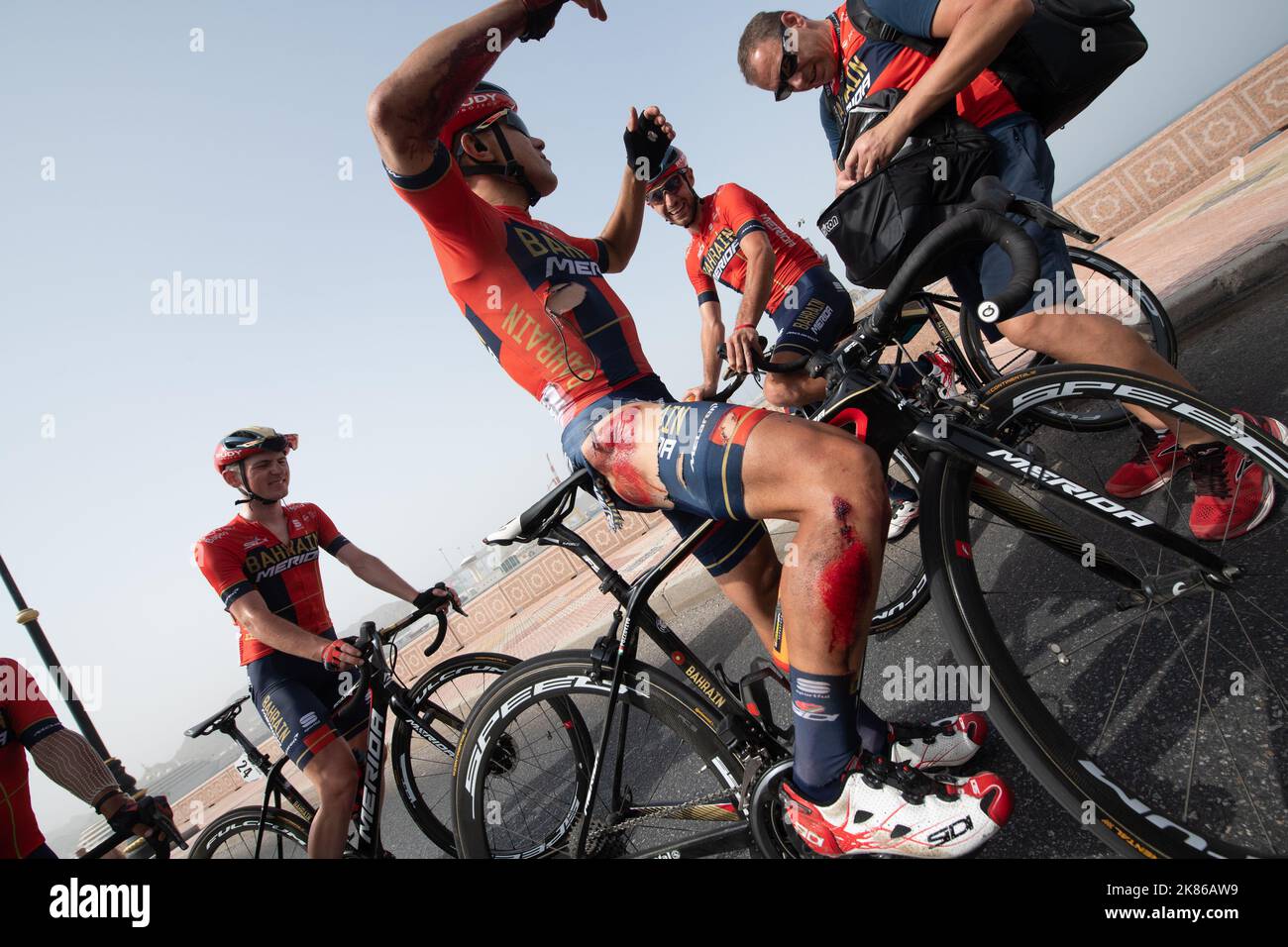 Tour of Oman Stage 6 Al Mouj Muscat to Matrah Corniche Stock Photo - Alamy
