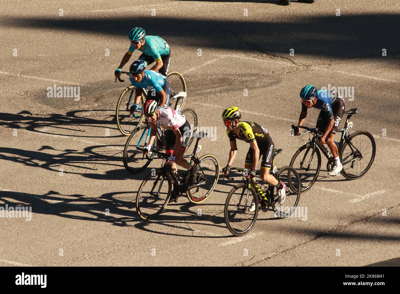 Adam Yates GB Mitchelton, Scott Nairo Quintana Colombia Movistar, Dan ...