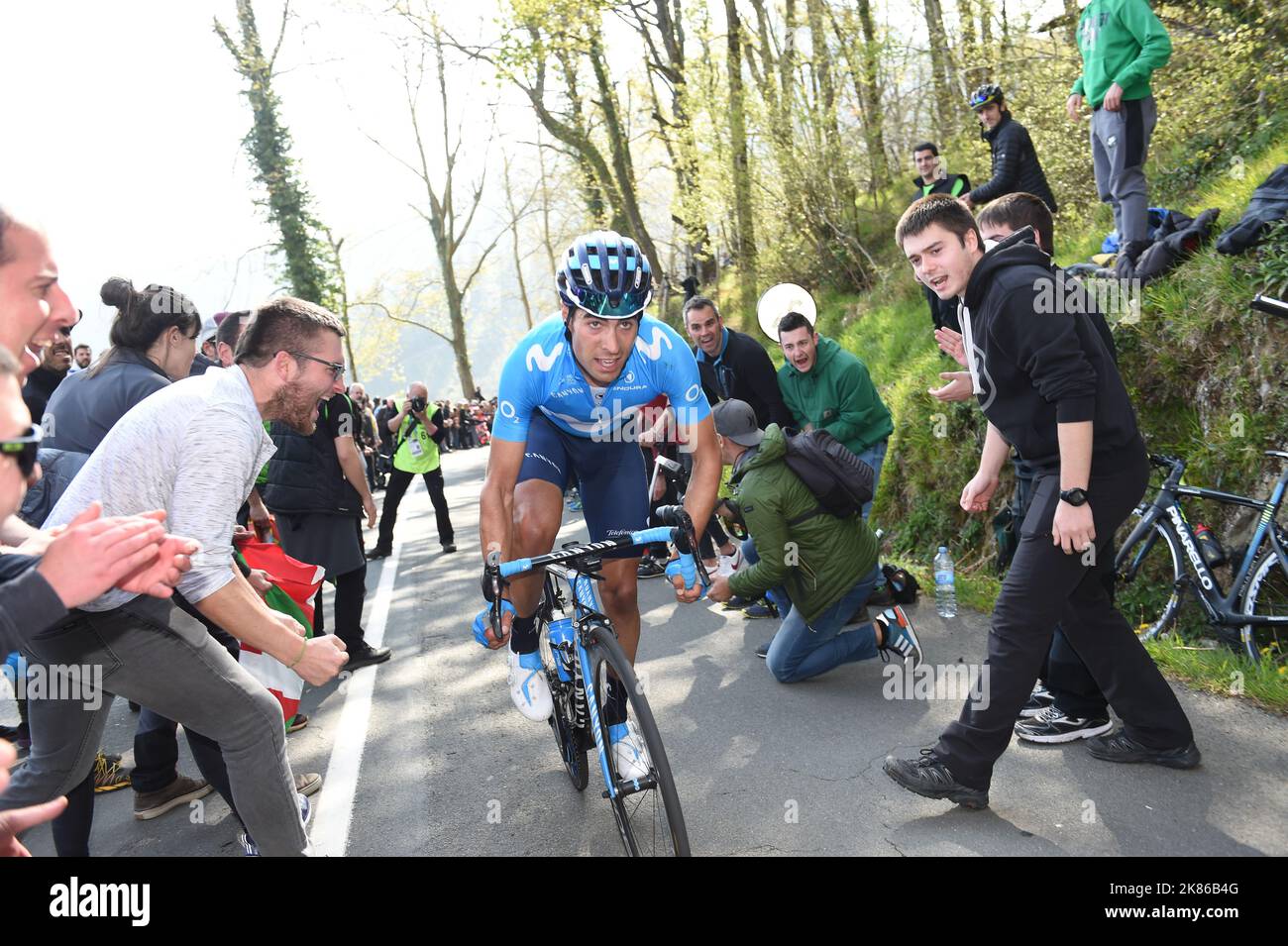 Mikel Landa Basque Movistar team Stock Photo - Alamy