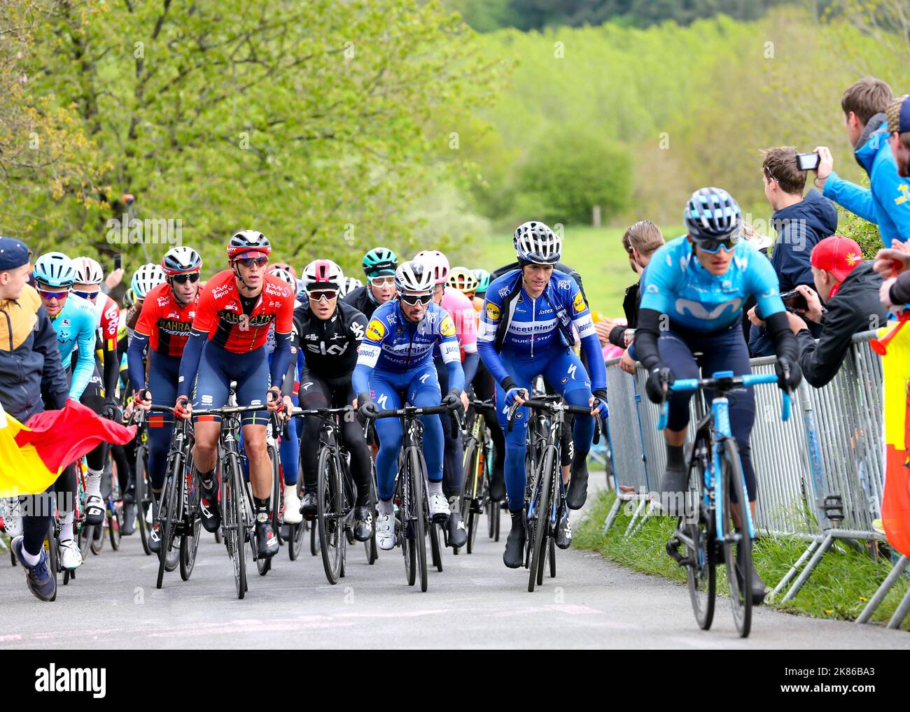 Julian Alaphilippe (Deceuninck-Quick-Step) and Michal Kwiatkowski (Team ...