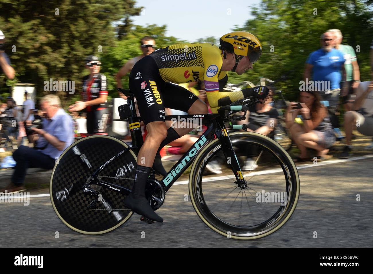 Primoz Roglic in action Stock Photo - Alamy