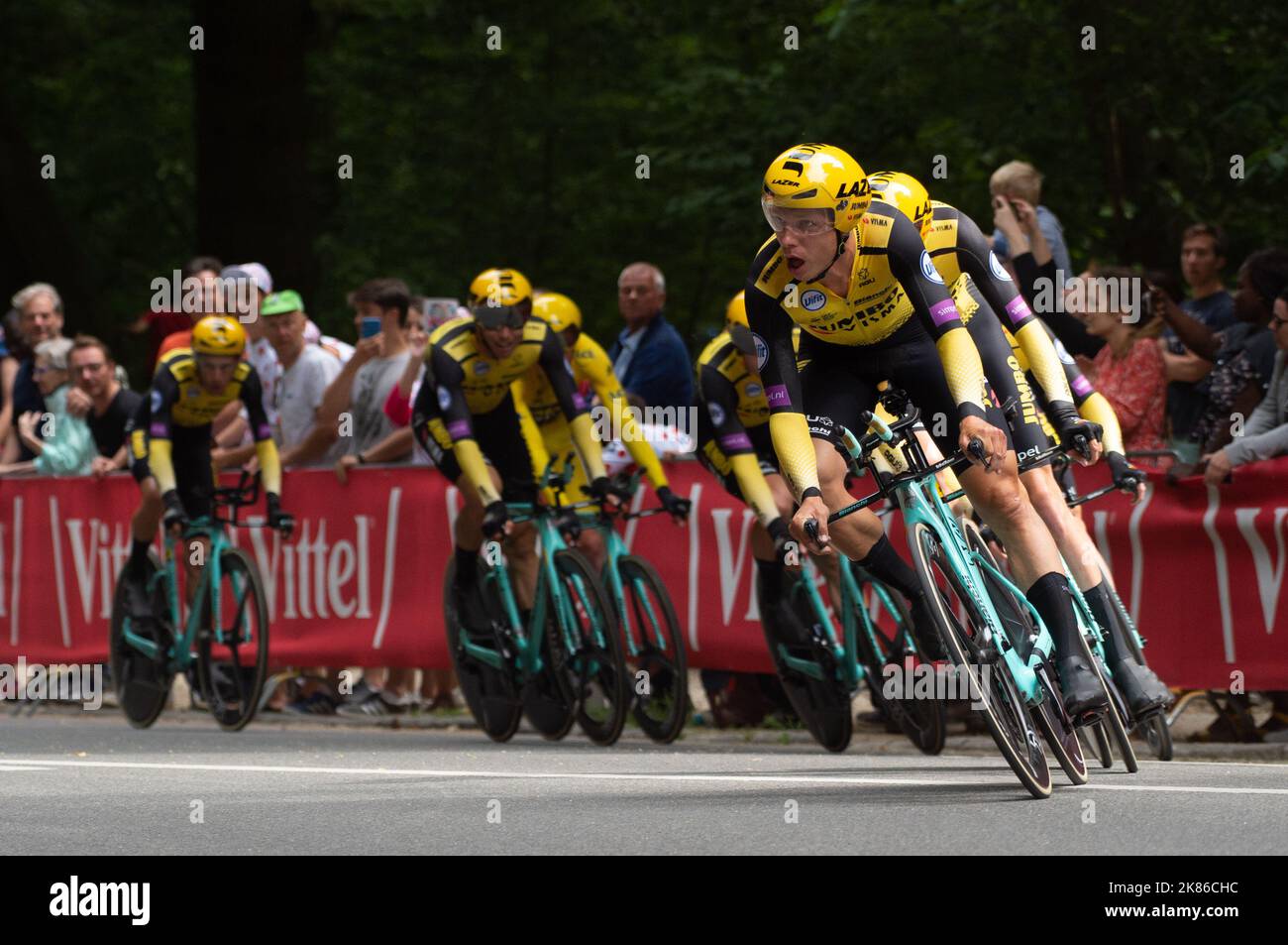 Tony Martin leads the Jumbo Visma including Steven Kruijswijk, George ...