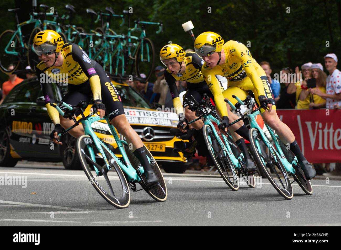 Tony Martin leads the Jumbo Visma including Steven Kruijswijk, George ...